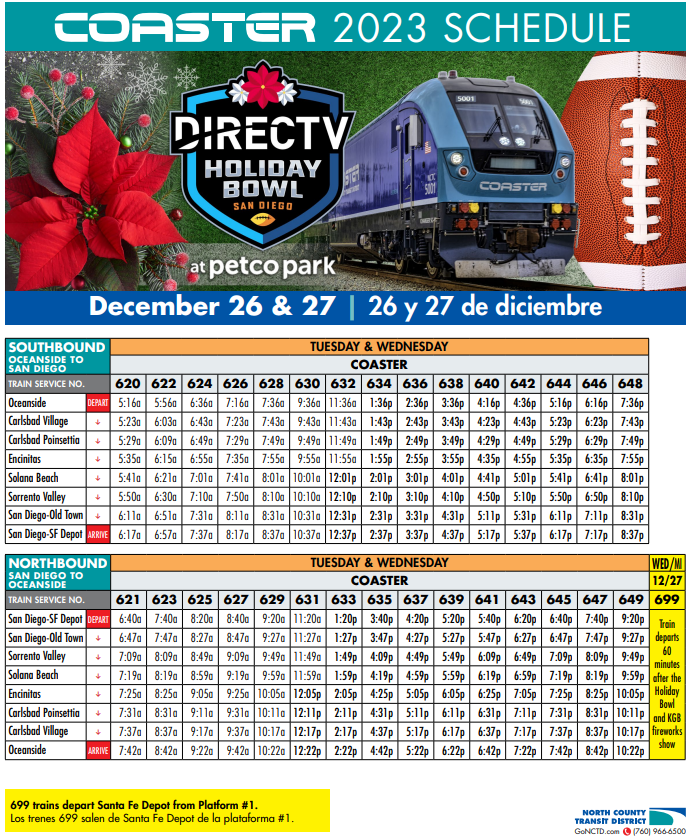 Moovit - San Diego – Holiday Transit Service Guide