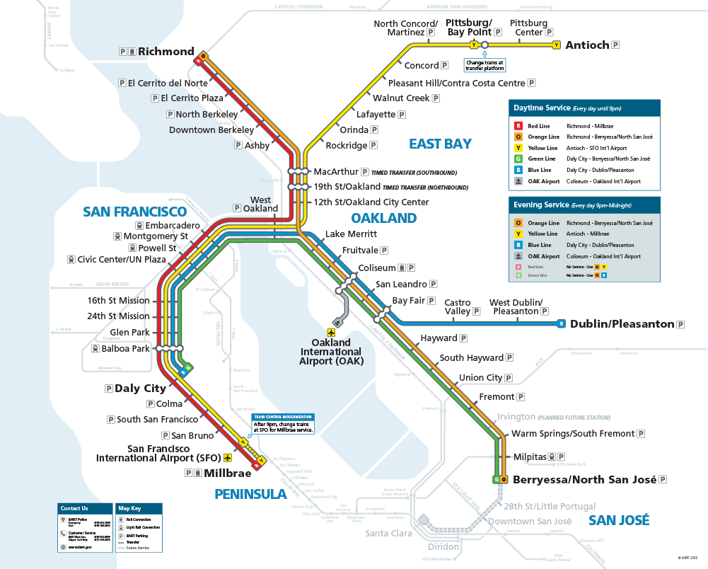 Moovit - BART – Schedule Changes, January 13th, 2025